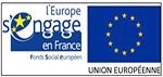 Logos L’europe s’engage FSE + Drapeau UE – Constructys