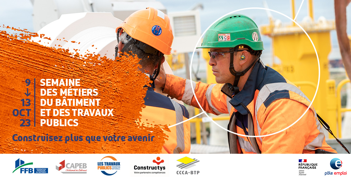 Constructys est partenaire de la Semaine des métiers du BTP organisée par Pôle emploi – Constructys