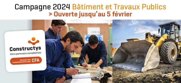 Investissements CFA : transmettez vos demandes à Constructys avant le 5 février 2024 – Constructys